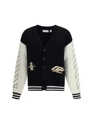 Off-White Star Logo Diagonal Varsity Cardigan