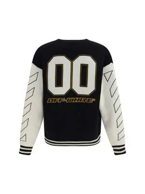 Off-White Star Logo Diagonal Varsity Cardigan