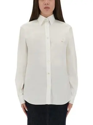 Moschino Shirt With Goose Embroidery - White