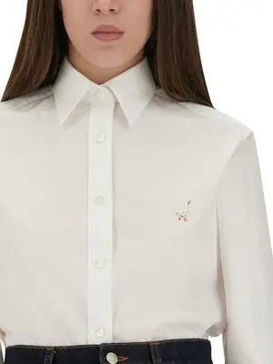 Moschino Goose Embroidery Shirt - White