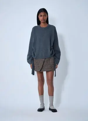 GANNI Wool-blend Sweater - Gray