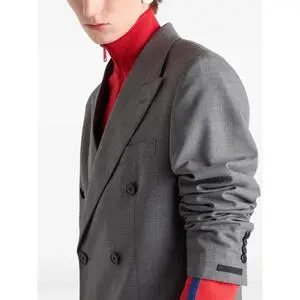 Prada Grey Jackets Blazers