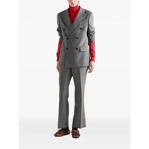 Prada Grey Jackets Blazers