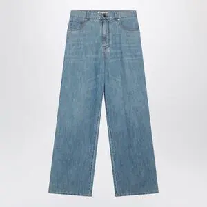 Miu Miu Chambray Trousers - Blue