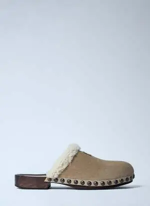 Miu Miu Suede Clogs - Black