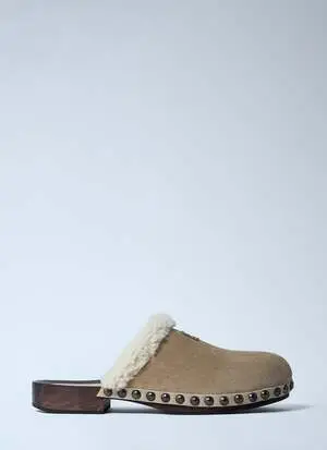 Miu Miu Suede Clogs - Black
