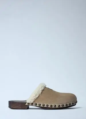 Miu Miu Suede Clogs - Black