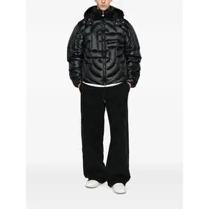 Casablanca Quilted Logo Padded Jacket - Black