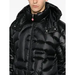 Casablanca Quilted Logo Padded Jacket - Black