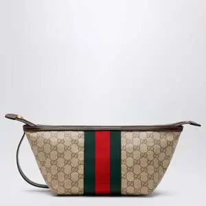 Gucci Gg Supreme Fabric Toiletries Bag - Cream