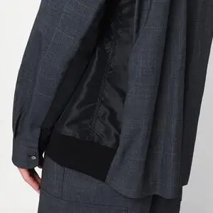 Sacai Plaid Wool Shirt Jacket