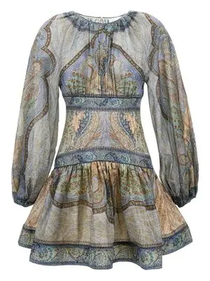 Zimmermann Wanderlust Cotton And Silk Mini Dress - Multicolor