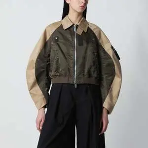 Sacai Nylon Zip Jacket - Green