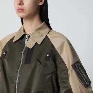 Sacai Nylon Zip Jacket - Green