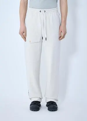 Moncler Logo Patch Track Pants - White