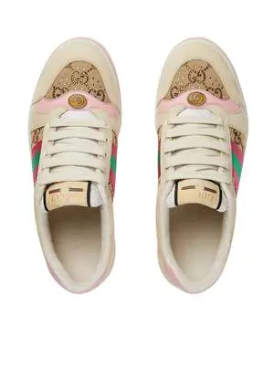 Gucci Screener Sneakers With Crystals - Multicolor