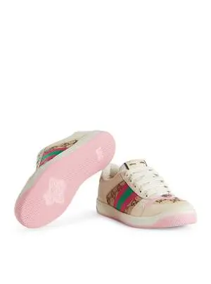 Gucci Screener Sneakers With Crystals - Multicolor