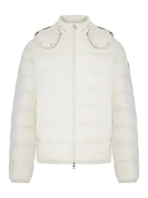Moncler Montbrocq Short Down Jacket With Hood - Cream