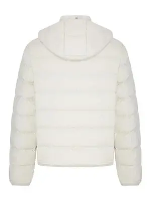 Moncler Montbrocq Short Down Jacket With Hood - Cream