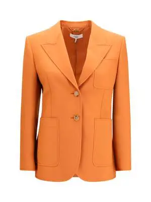 Chloé Straight-cut Wool Gabardine Blazer