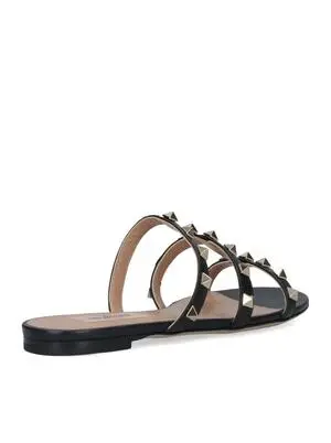 Valentino Garavani Rockstud Slide Sandals - Black