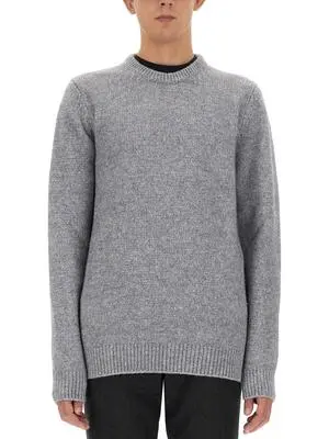Dolce & Gabbana Jersey With Logo Plaque - Gray