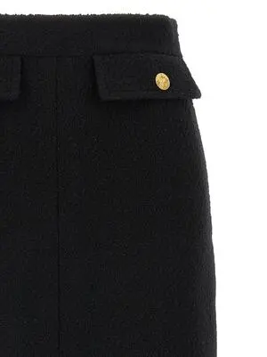 Chloé Bouclé Wool Midi Skirt