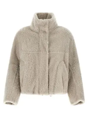 Brunello Cucinelli Brunello Cucinelli Women Cropped Fur Cream