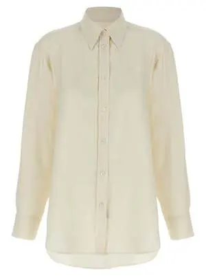 Brioni Cady Silk Shirt - White