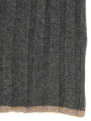Brunello Cucinelli Ribbed Cashmere Knit Scarf