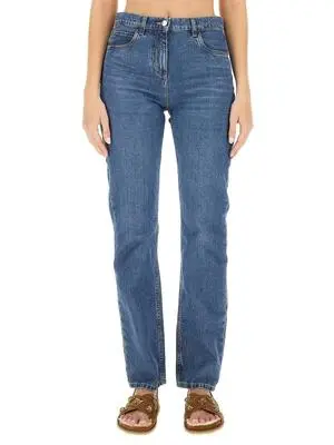 Etro Logo Embroidery Regular Fit Jeans