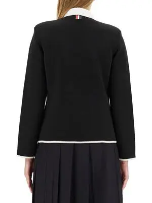 Thom Browne Single-breasted Collarless Jacket - Black