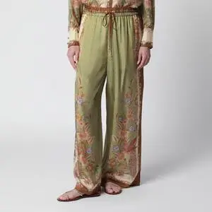 Zimmermann Indra Relaxed Trousers With Floral Print - Multicolor