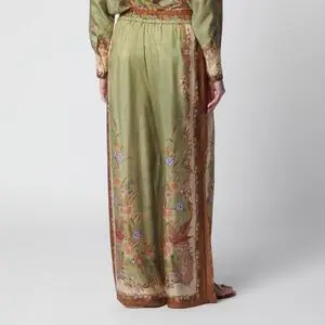 Zimmermann Indra Relaxed Trousers With Floral Print - Multicolor