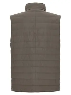 Brunello Cucinelli Quilted Technical Microfiber Vest - Green