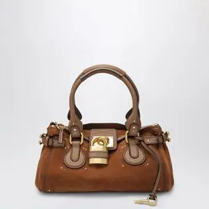 Chloé Paddington Suede Calf Leather Bag In Vintage - Brown