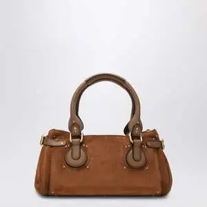 Chloé Paddington Suede Calf Leather Bag In Vintage - Brown