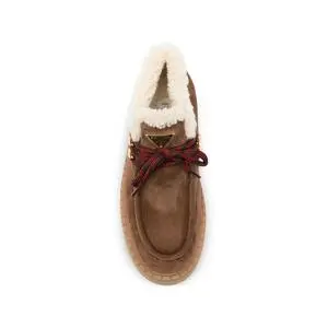 Prada Suede Shearling-lined Ankle Boots - Brown
