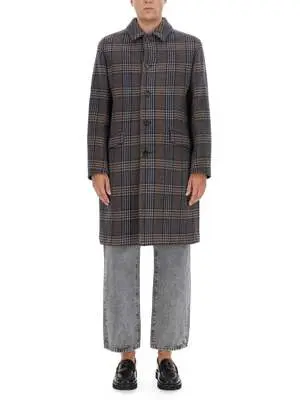 Etro Plaid Coat - Blue