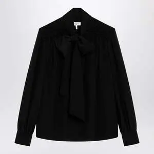 Chloé Silk Blouse With Lavallière - Black