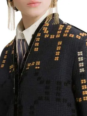 FORTE_FORTE Cropped Jacquard Jacket