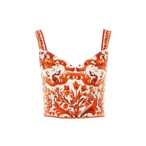 Dolce & Gabbana Maiolica Print Top - White