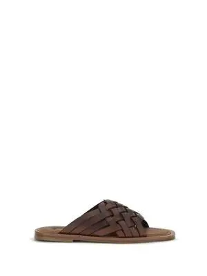 Miu Miu Leather Sandals - Brown