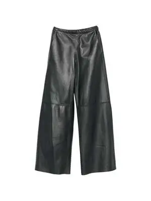 FORTE_FORTE Leather High-waisted Trousers - Multicolor