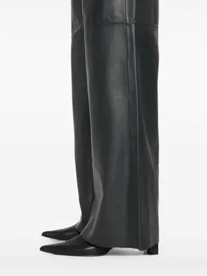 FORTE_FORTE Leather High-waisted Trousers - Multicolor
