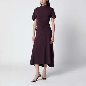 Victoria Beckham Draped Midi Dress - Red