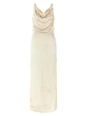 Coperni Sequin Long Dress - Cream