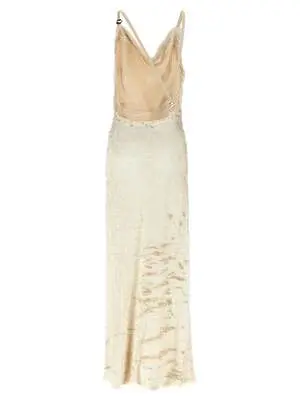 Coperni Sequin Long Dress - Cream