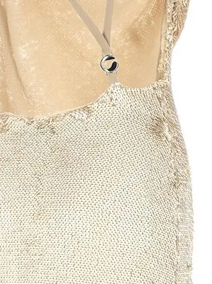 Coperni Sequin Long Dress - Cream