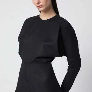 Victoria Beckham Doman Virgin Wool Dress - Gray